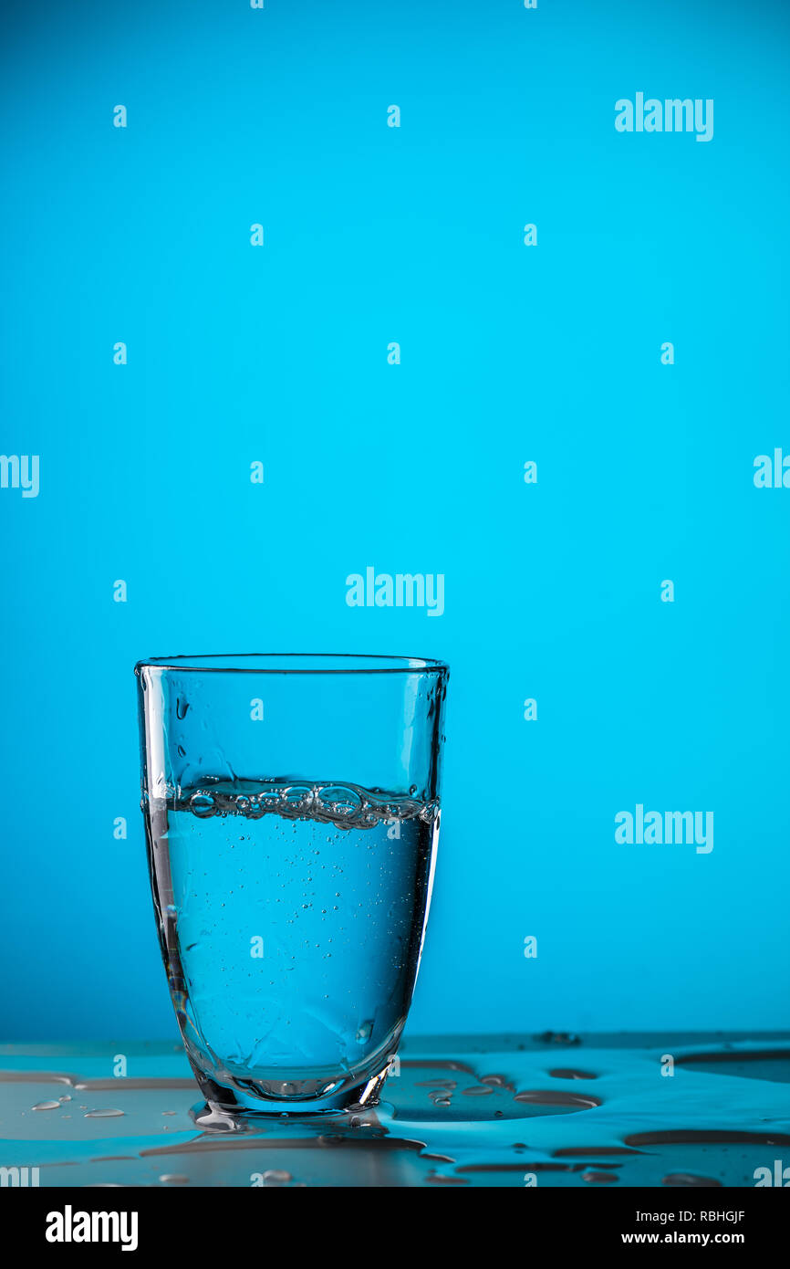Glass of water ,studio photo Stock Photo - Alamy