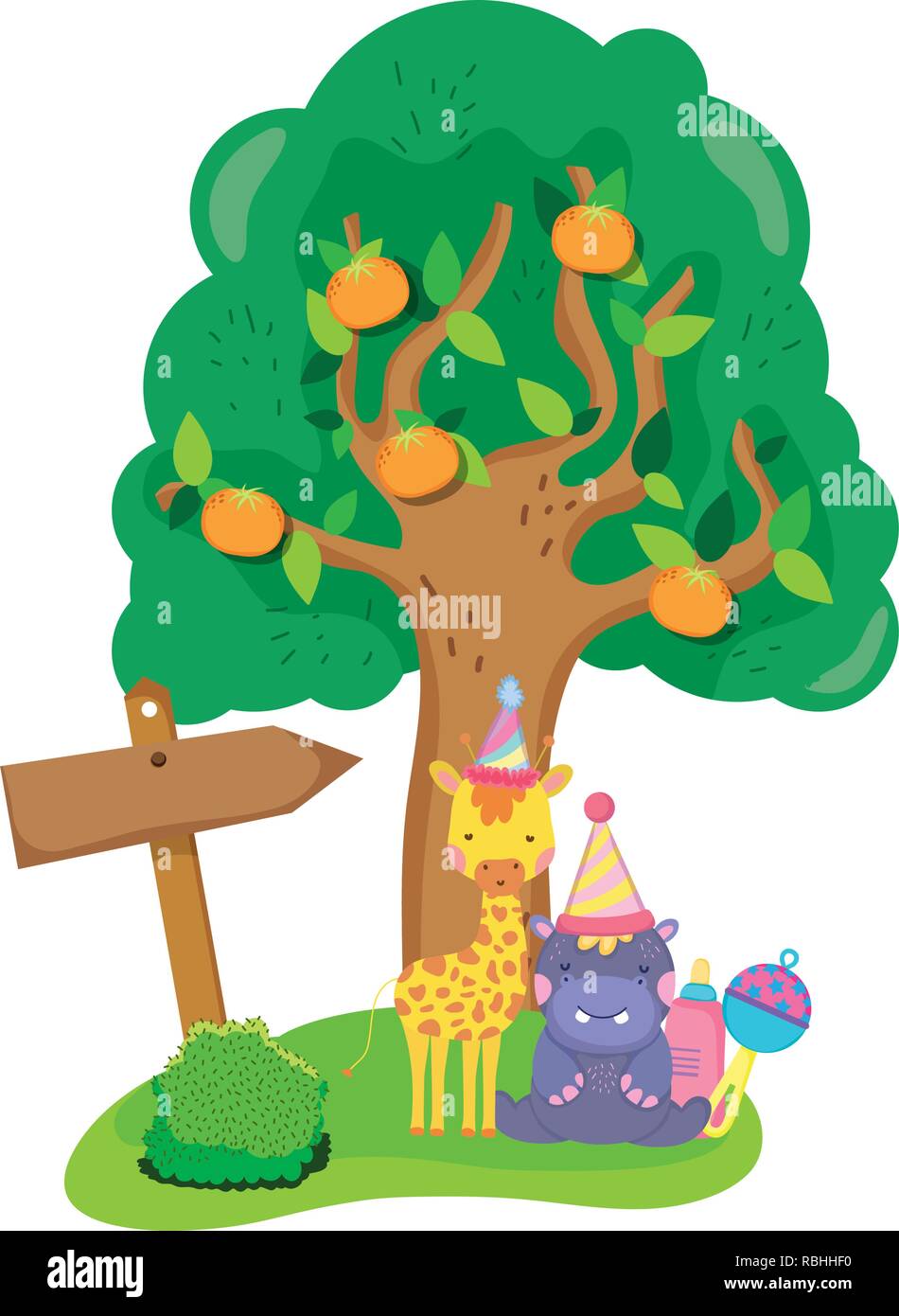 Baby party hats Stock Vector Images - Alamy