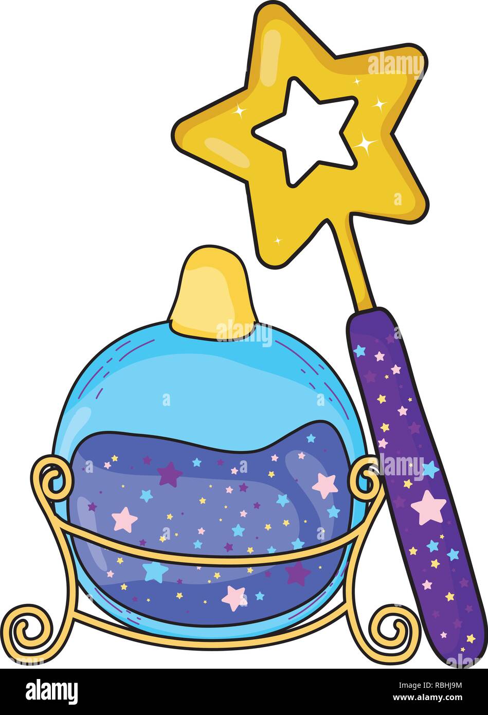 magic potion bottle with wand Stock Vector Image & Art - Alamy