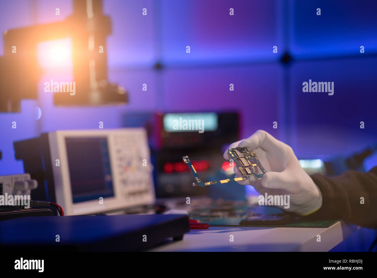 Repair cell phone pcb Stock Photo - Alamy