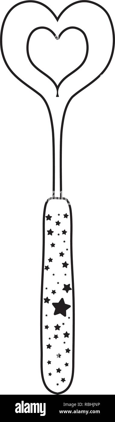 magic wand with heart Stock Vector Image & Art - Alamy