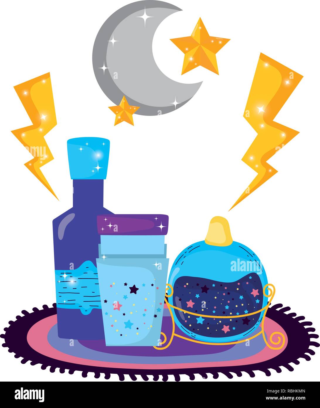 magic potion bottles with moon Stock Vector Image & Art - Alamy