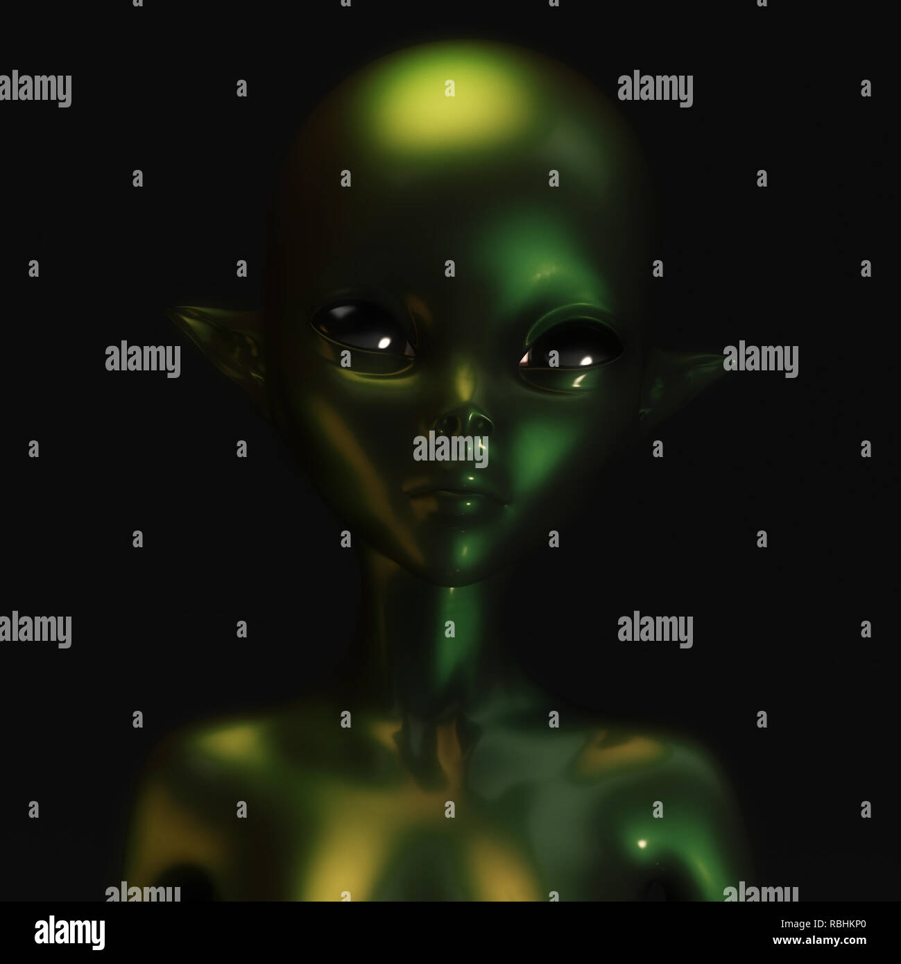 Alien model render hi-res stock photography and images - Alamy