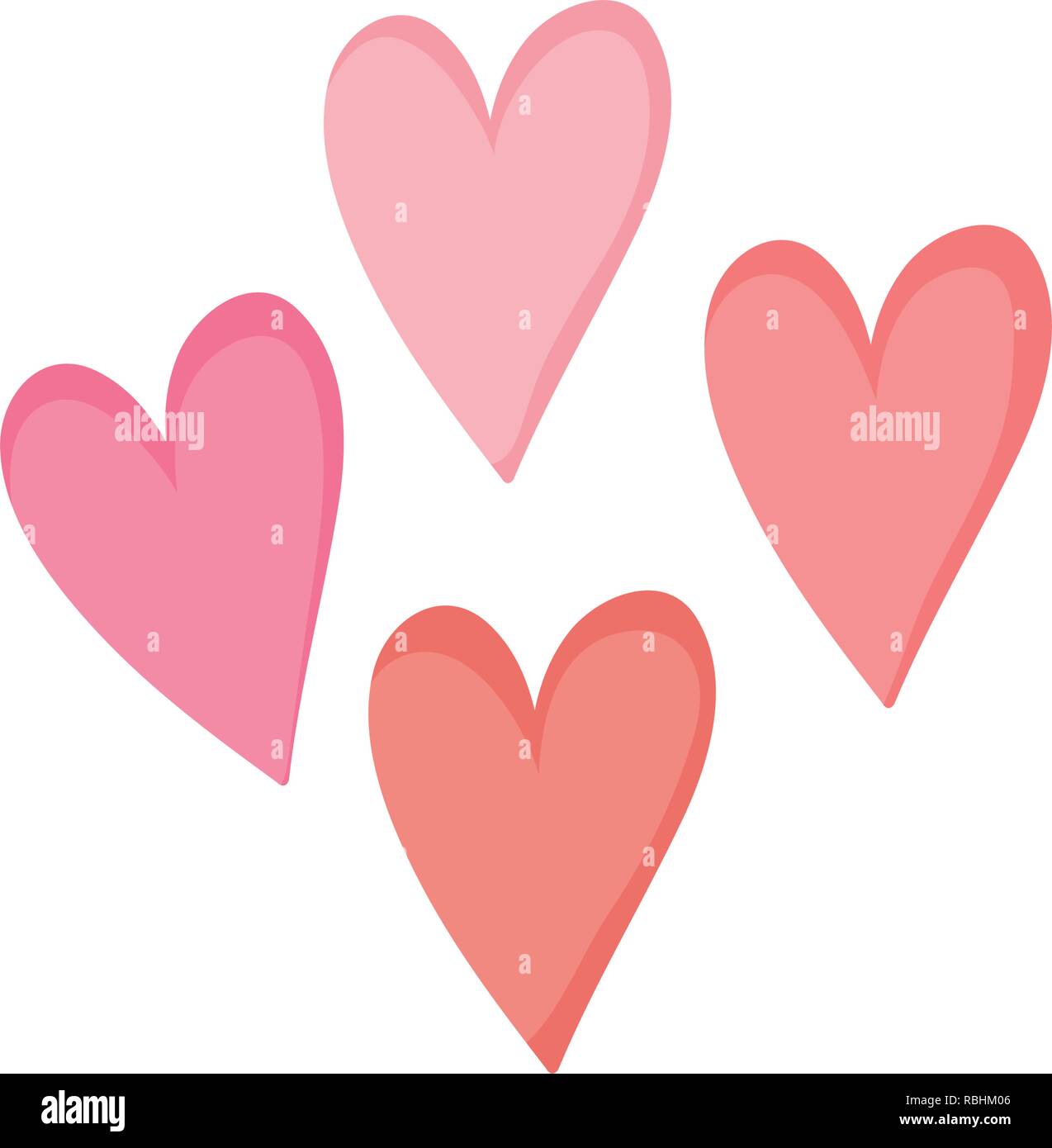 hearts love colors icons Stock Vector Image & Art - Alamy