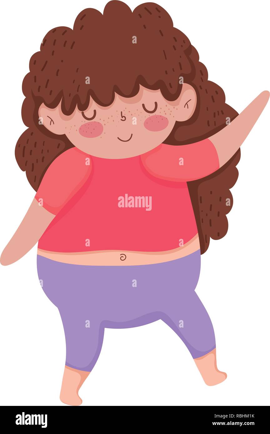 Little chubby girl character Stock Vector Image & Art - Alamy