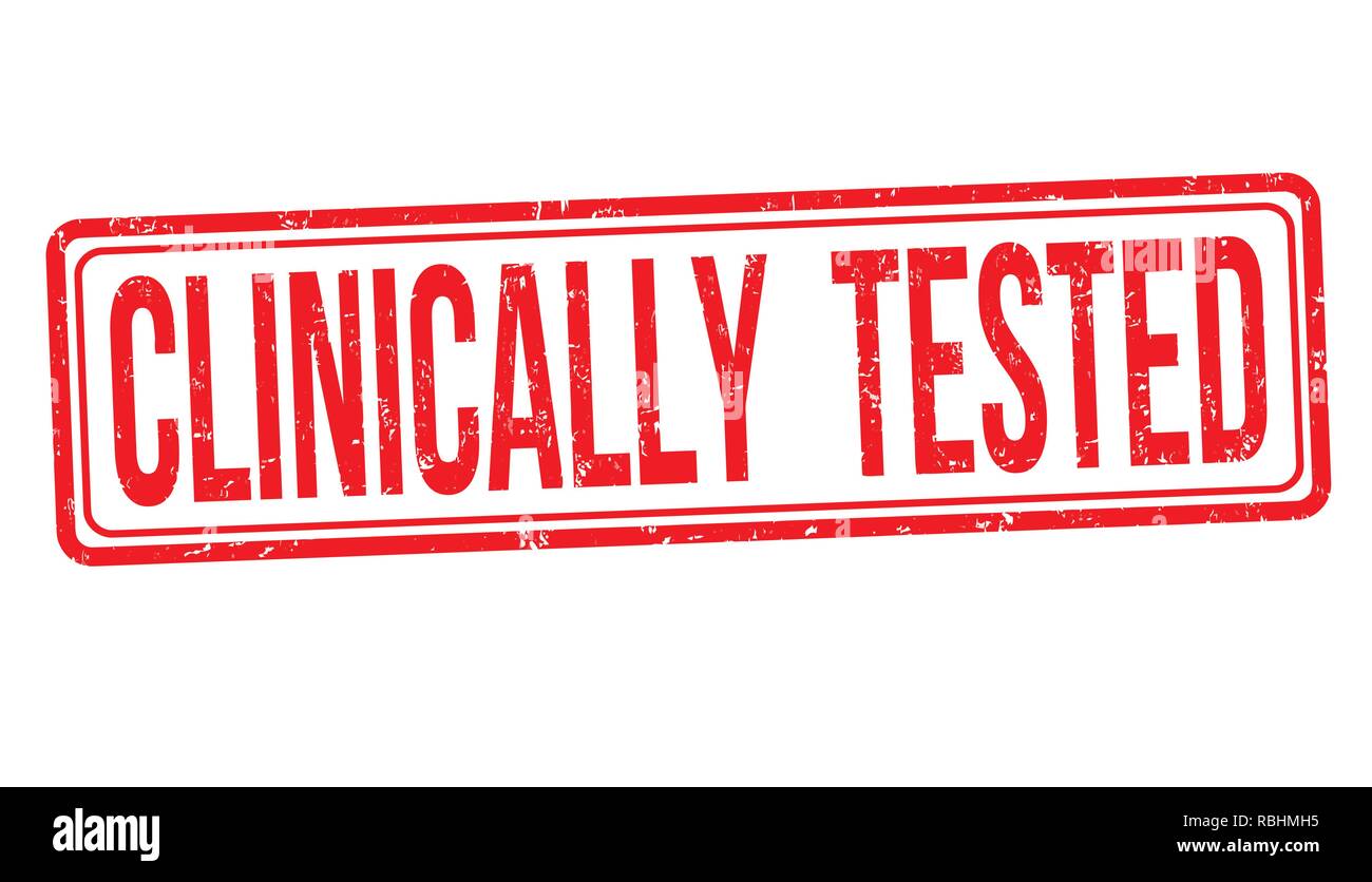 Clinically tested sign or stamp on white background, vector ...