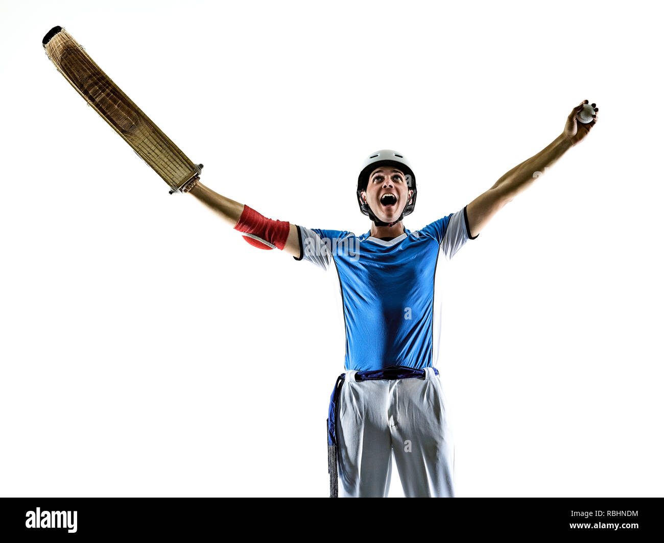 one caucasian Jai alai Basque pelota Cesta Punta player man isolated on ...