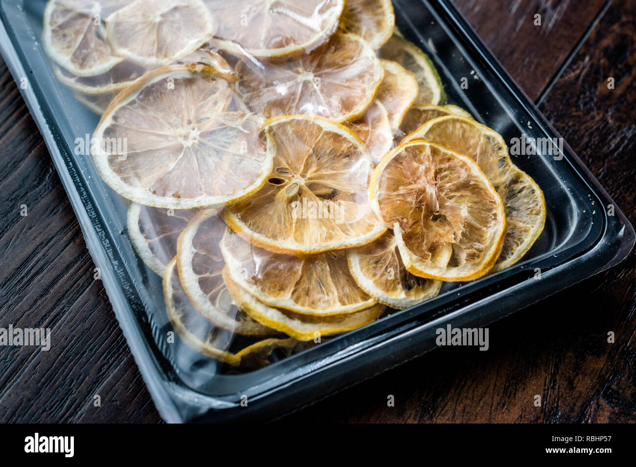 Package of Dried Lemon Slices / Dry and Sliced in Plastic Box ...