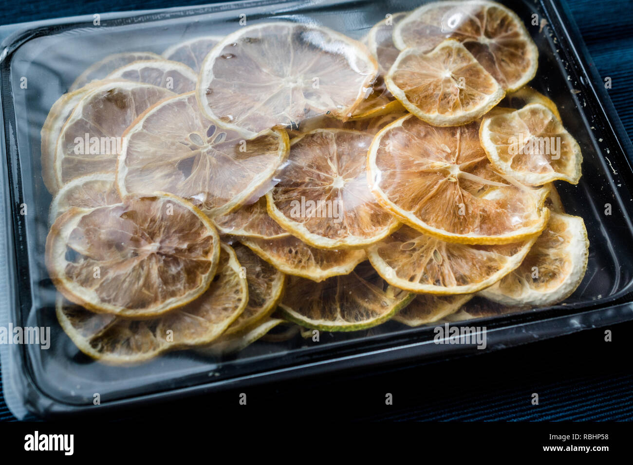 Package of Dried Lemon Slices / Dry and Sliced in Plastic Box ...