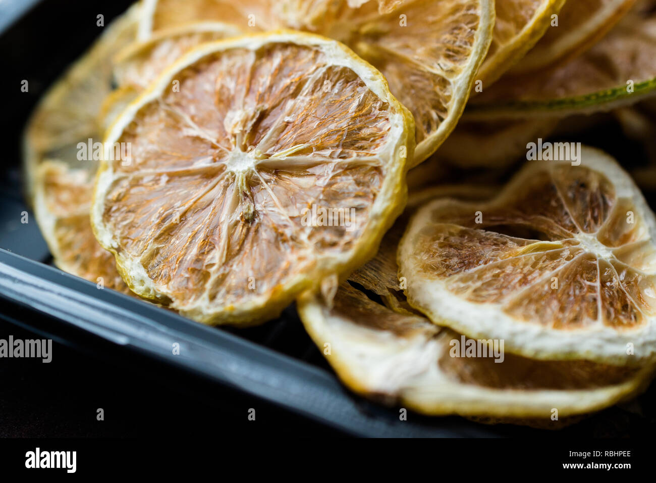 Package of Dried Lemon Slices / Dry and Sliced in Plastic Box ...