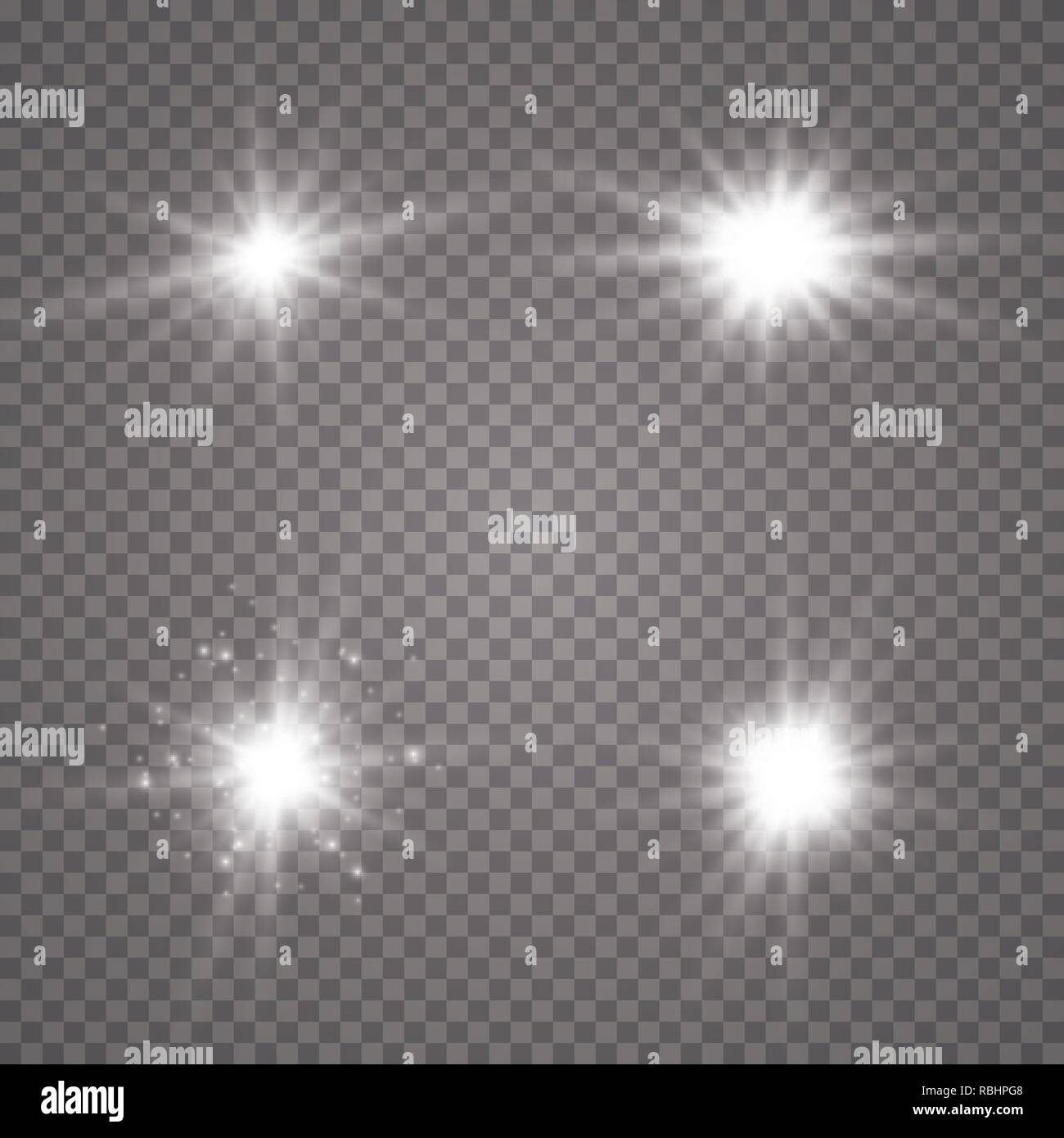 Creative concept Vector set of glow light effect stars bursts with sparkles isolated on ...