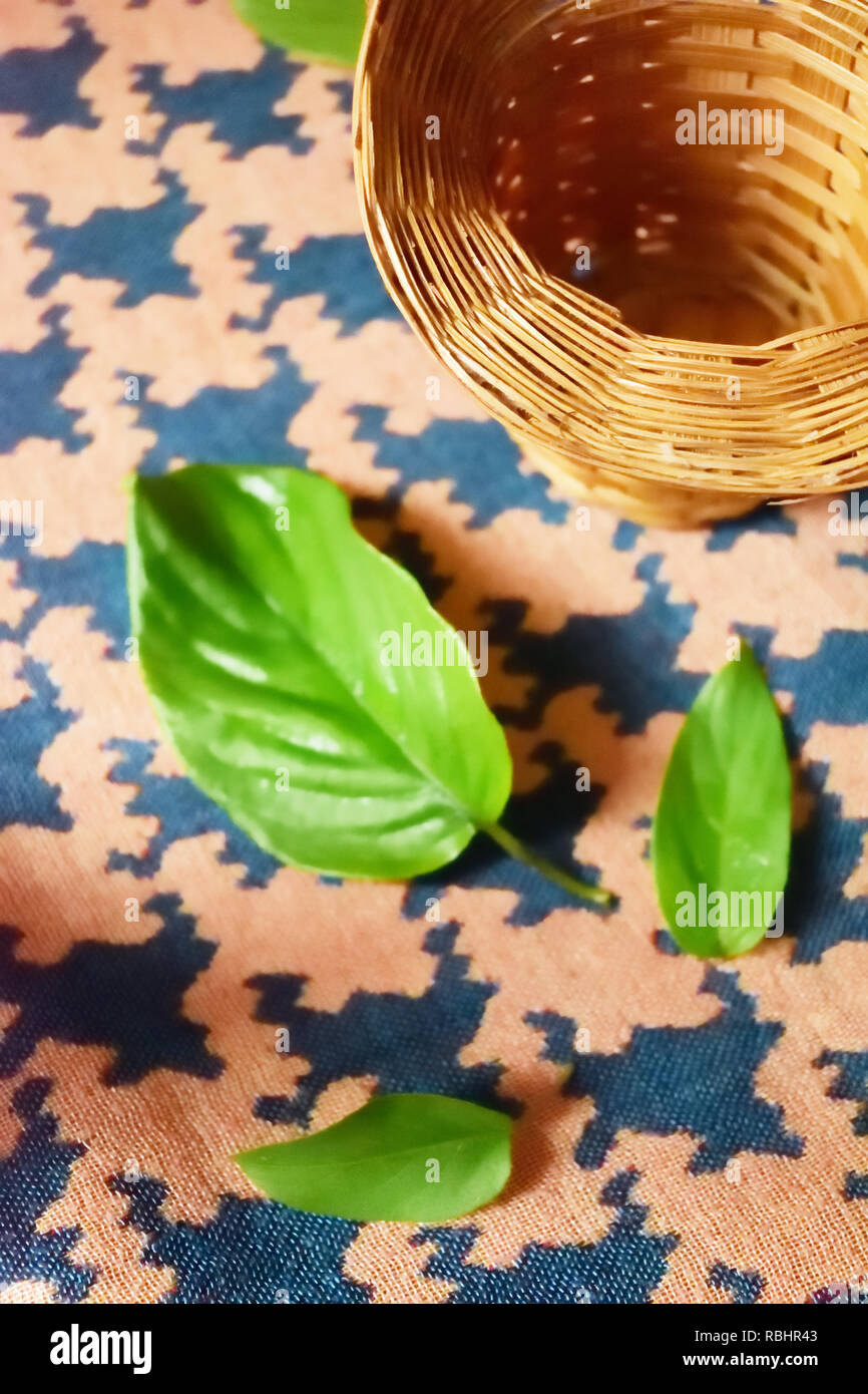 beautiful bamboo basket bottom in a close-up view Stock Photo - Alamy