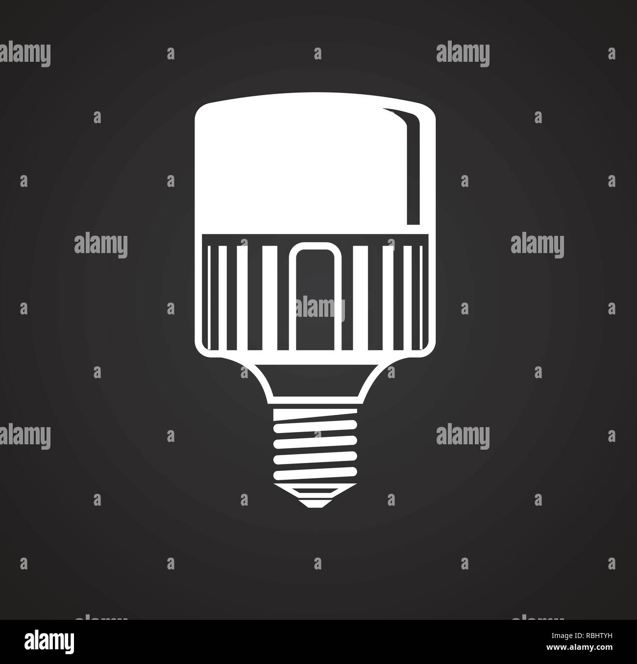 Lamp icon on black background for graphic and web design, Modern simple ...