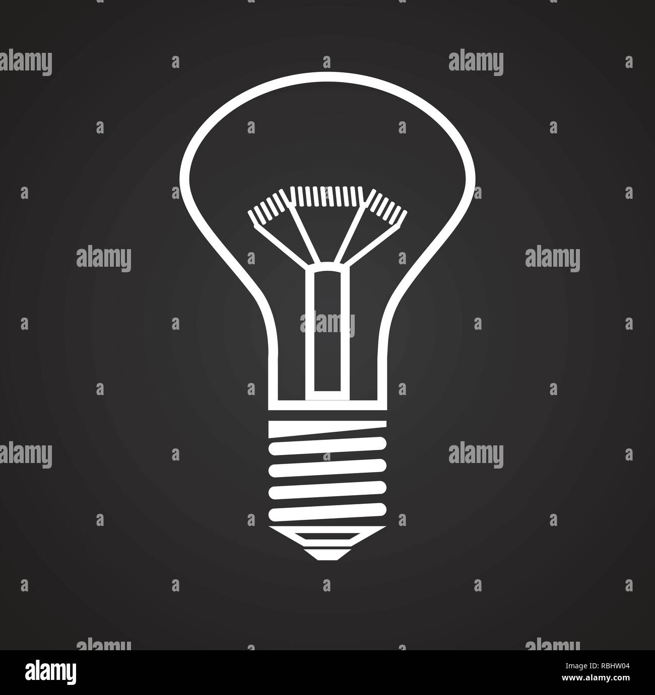 Lamp icon on black background for graphic and web design, Modern simple ...