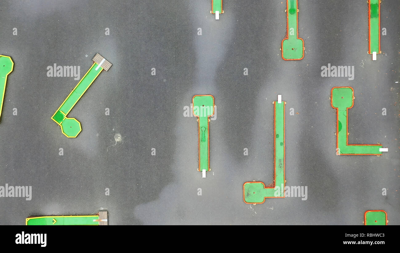 Aerial View Of Miniature Golf Course High Resolution Stock Photography ...