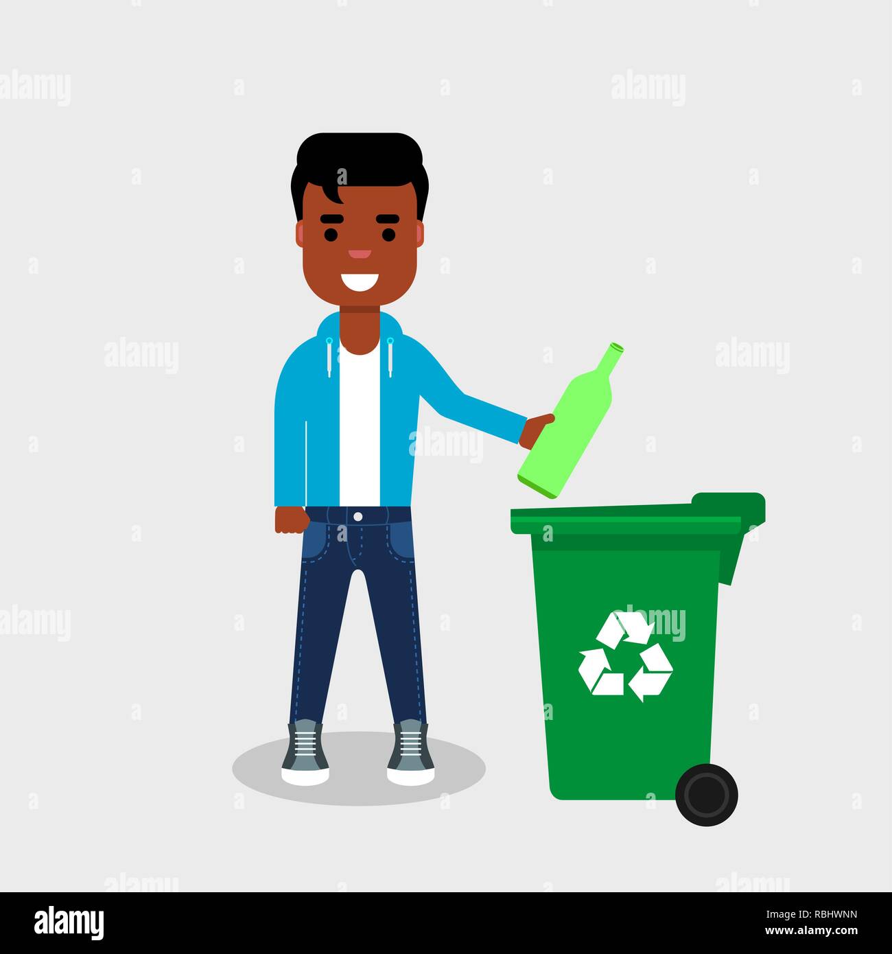 Cartoon boy recycling hi-res stock photography and images - Alamy