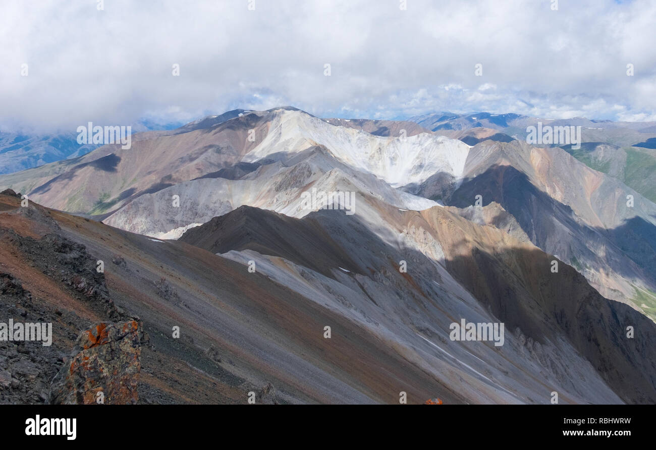 Multi-colored mountains of sedimentary rocks Stock Photo - Alamy