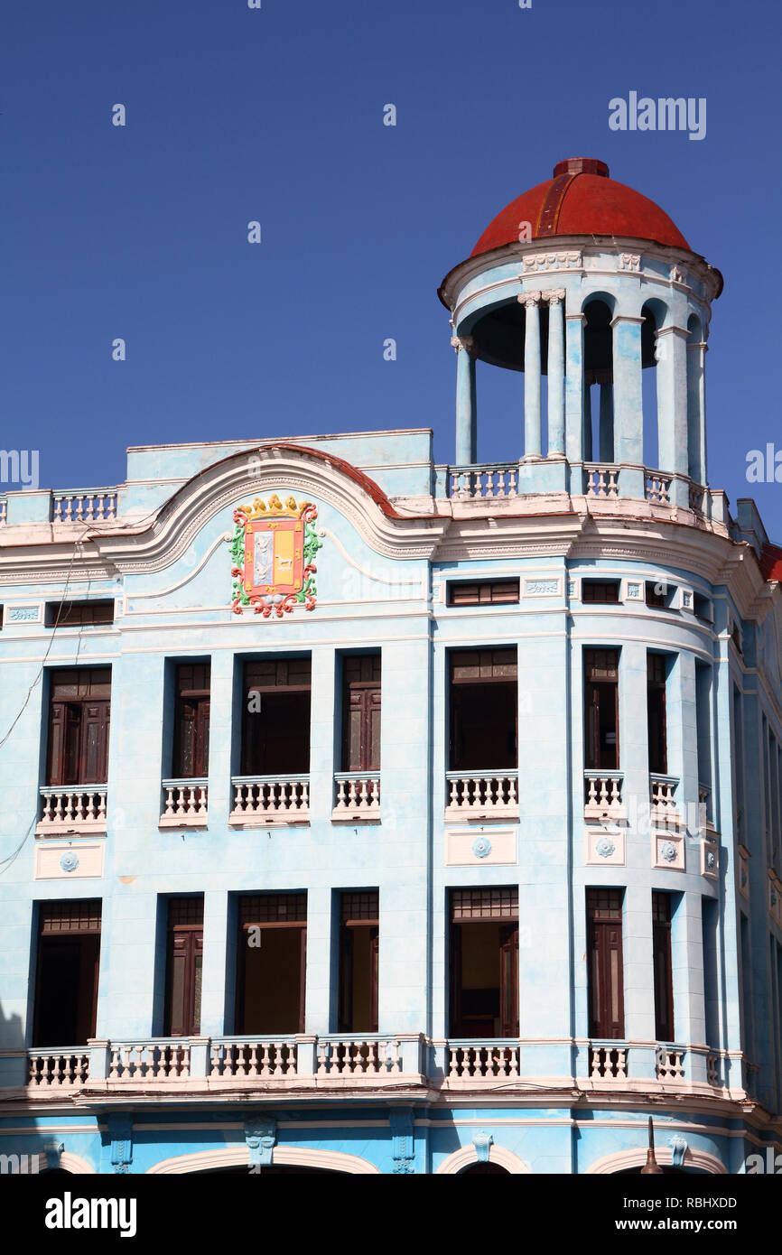 Camaguey, Cuba - old town listed on UNESCO World Heritage List. Casa de ...