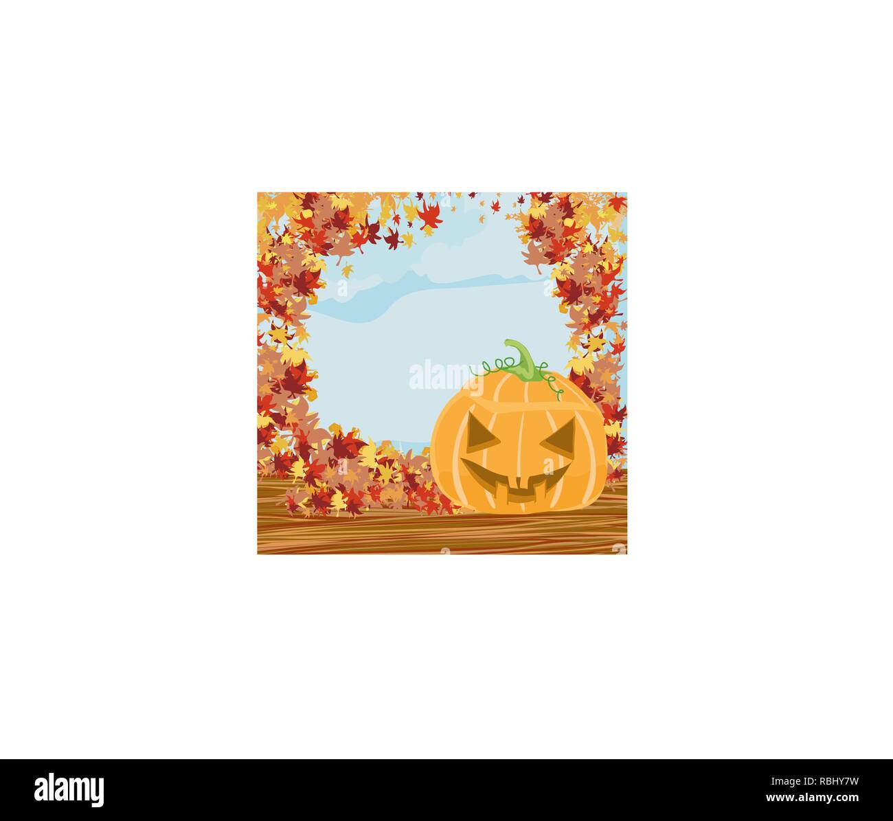 Halloween pumpkin frame Stock Vector Image & Art - Alamy
