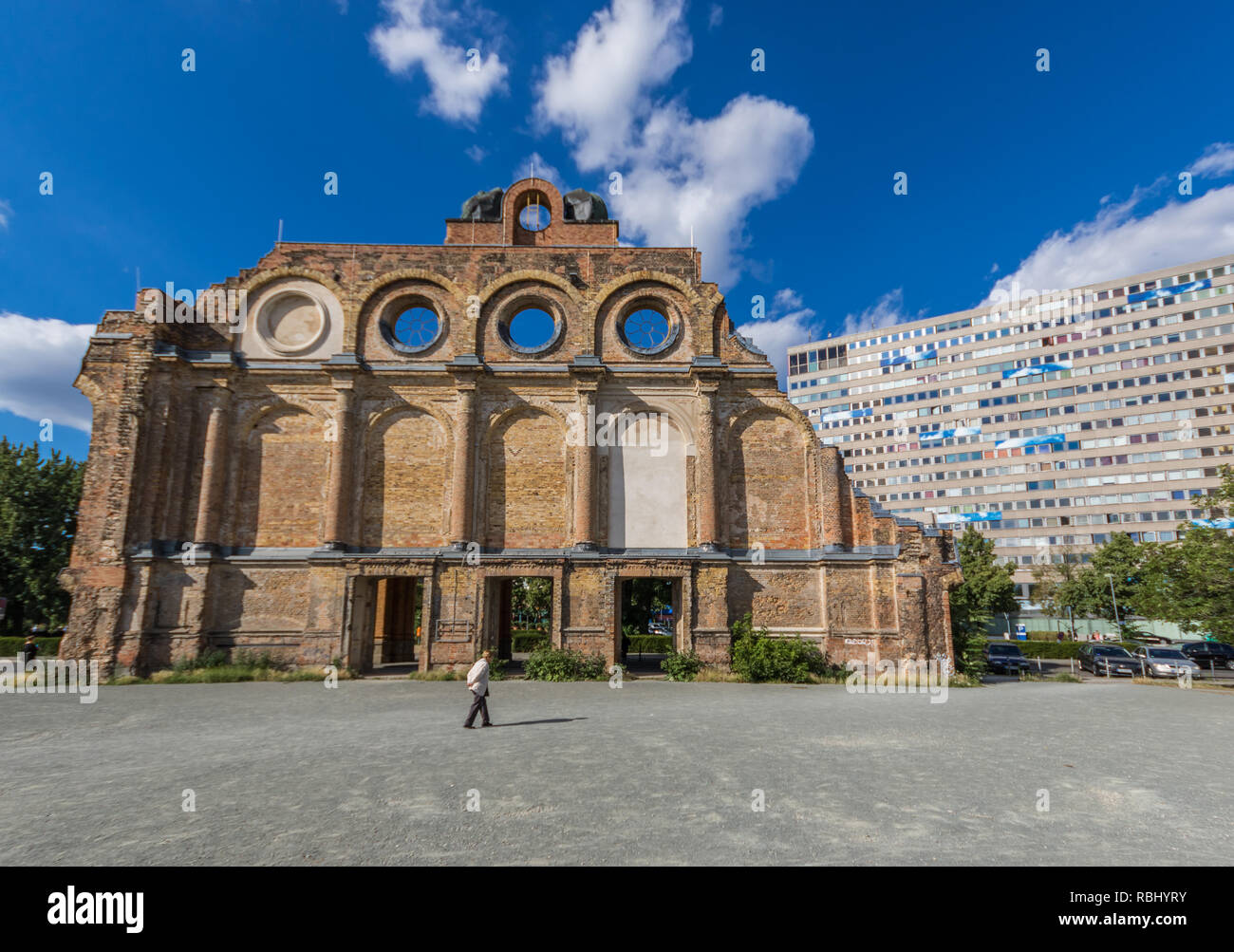 Berlin, Germany - built in 1841, the Anhalter Bahnhof is today a metro ...