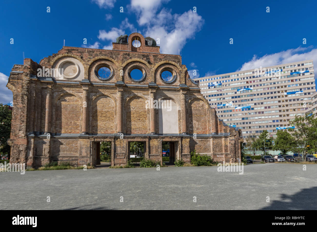 Berlin, Germany - built in 1841, the Anhalter Bahnhof is today a metro ...