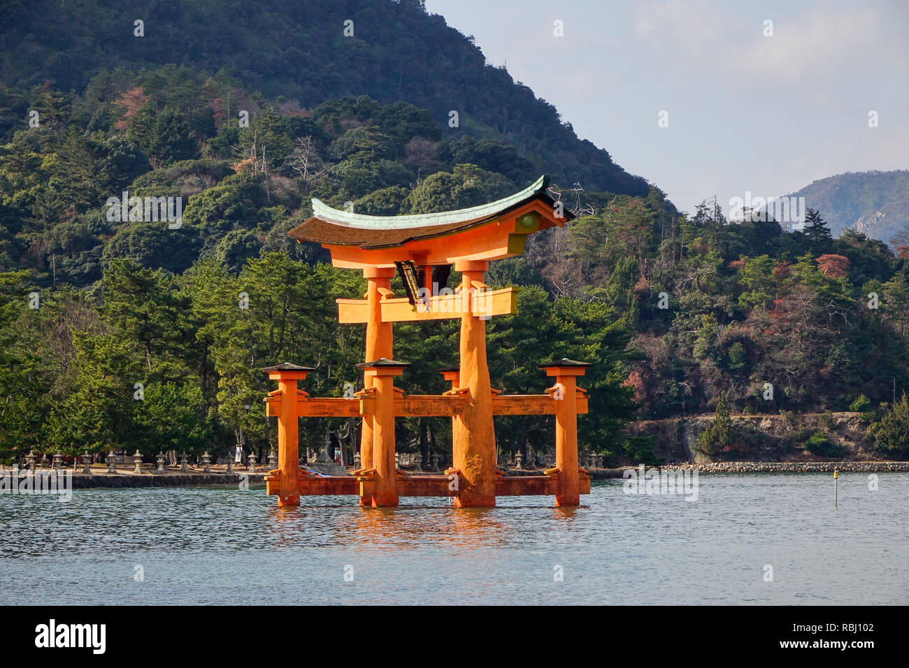 Giant torii gate at miyajima island hi-res stock photography and images ...