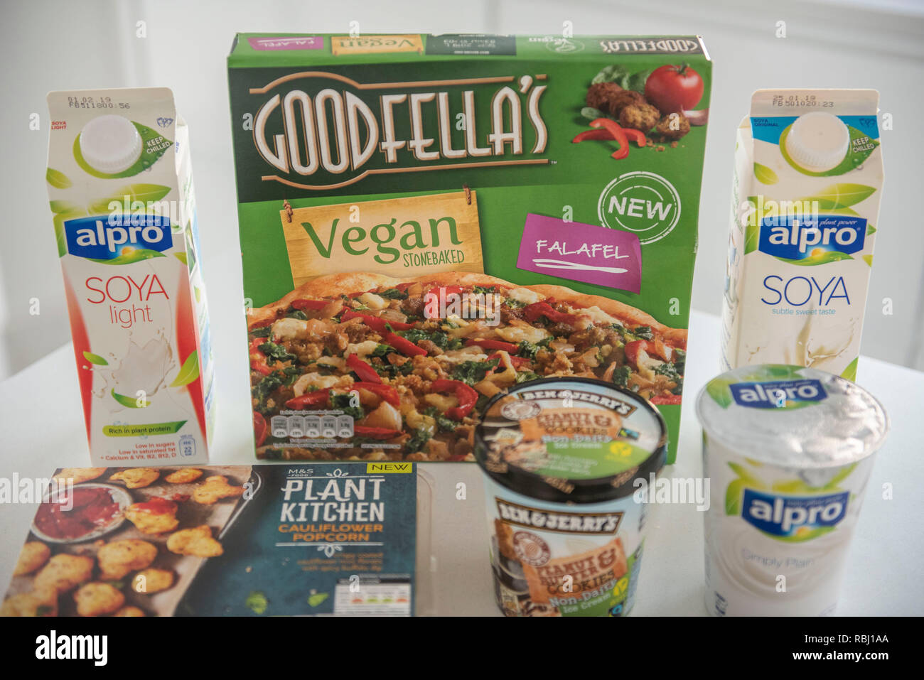 Various items of Vegan food Stock Photo - Alamy