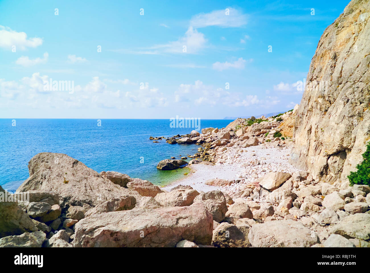 Landscape reserve lost world .Crimea. Cape Aya Russia Stock Photo - Alamy