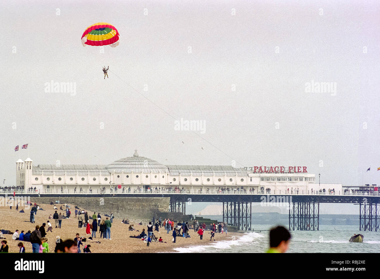Brighton beach weather pictures Stock Photo - Alamy