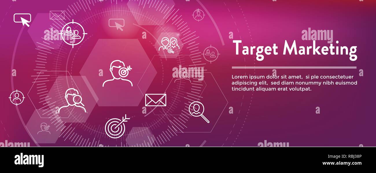 Target Marketing Icon Set - Web Header Banner Stock Vector Image & Art ...