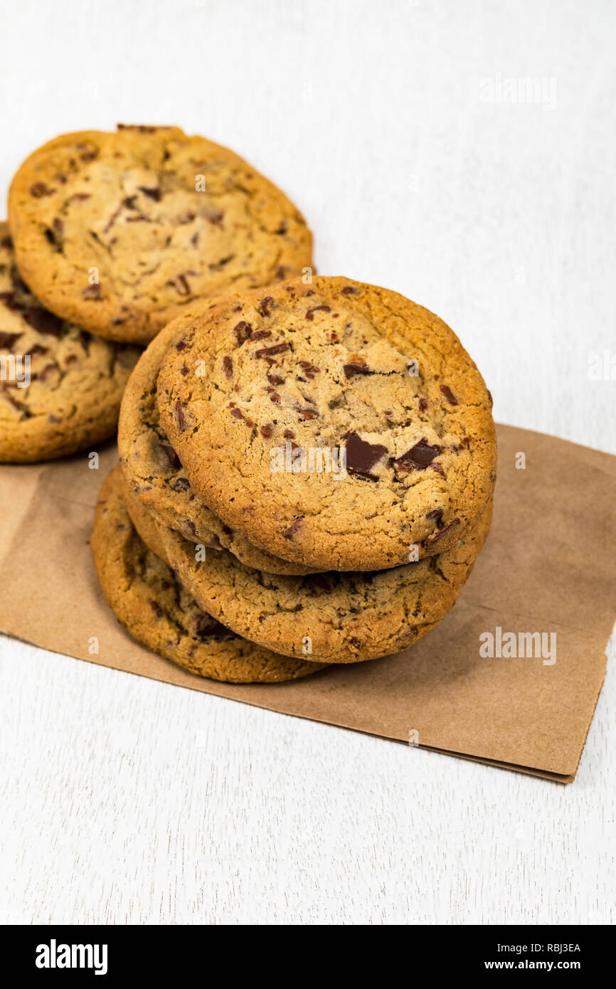 Chocolate Chip Cookies Background Stock Photo - Alamy