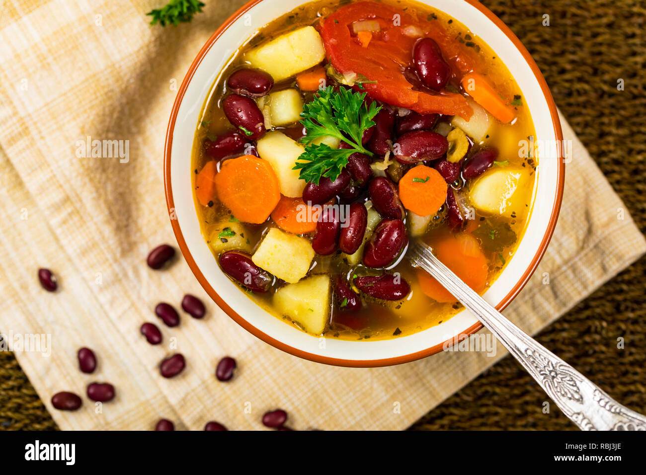 Kidney Bean Vegetable Soup Stock Photo - Alamy