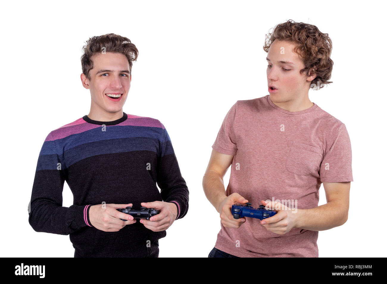 Two guys playing video games hi-res stock photography and images - Alamy