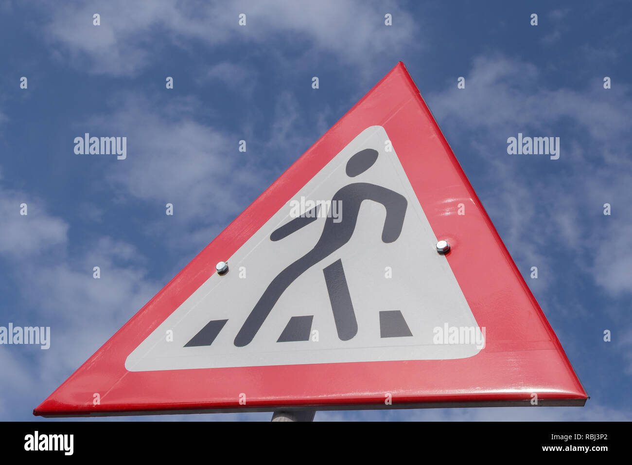 Road sign pedestrian crossing hi-res stock photography and images - Alamy