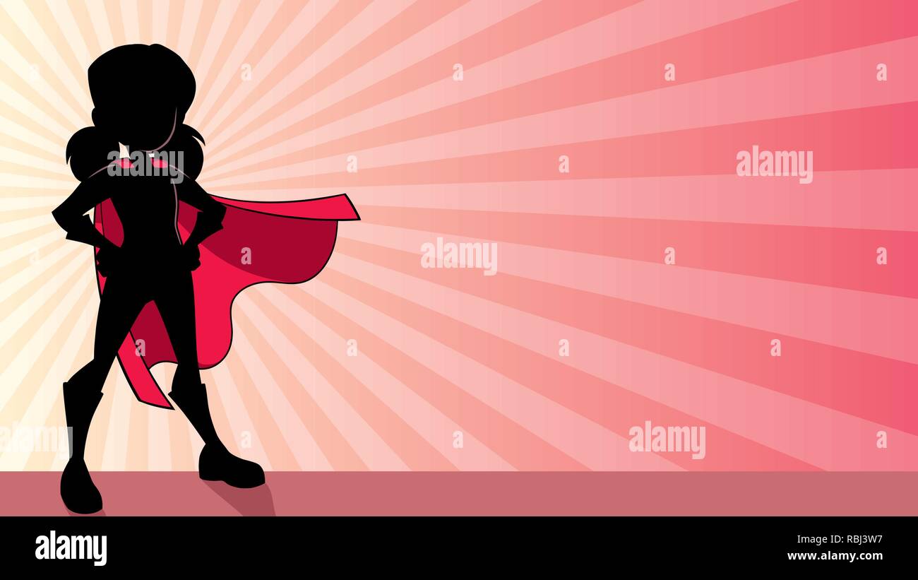 Super Girl Ray Light Silhouette Stock Vector Image & Art - Alamy