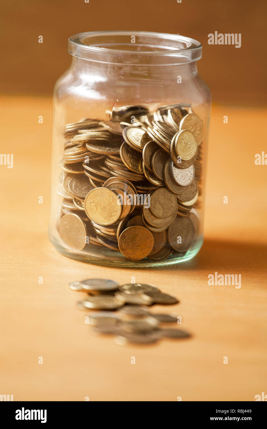 Savings in a jar Stock Photo - Alamy