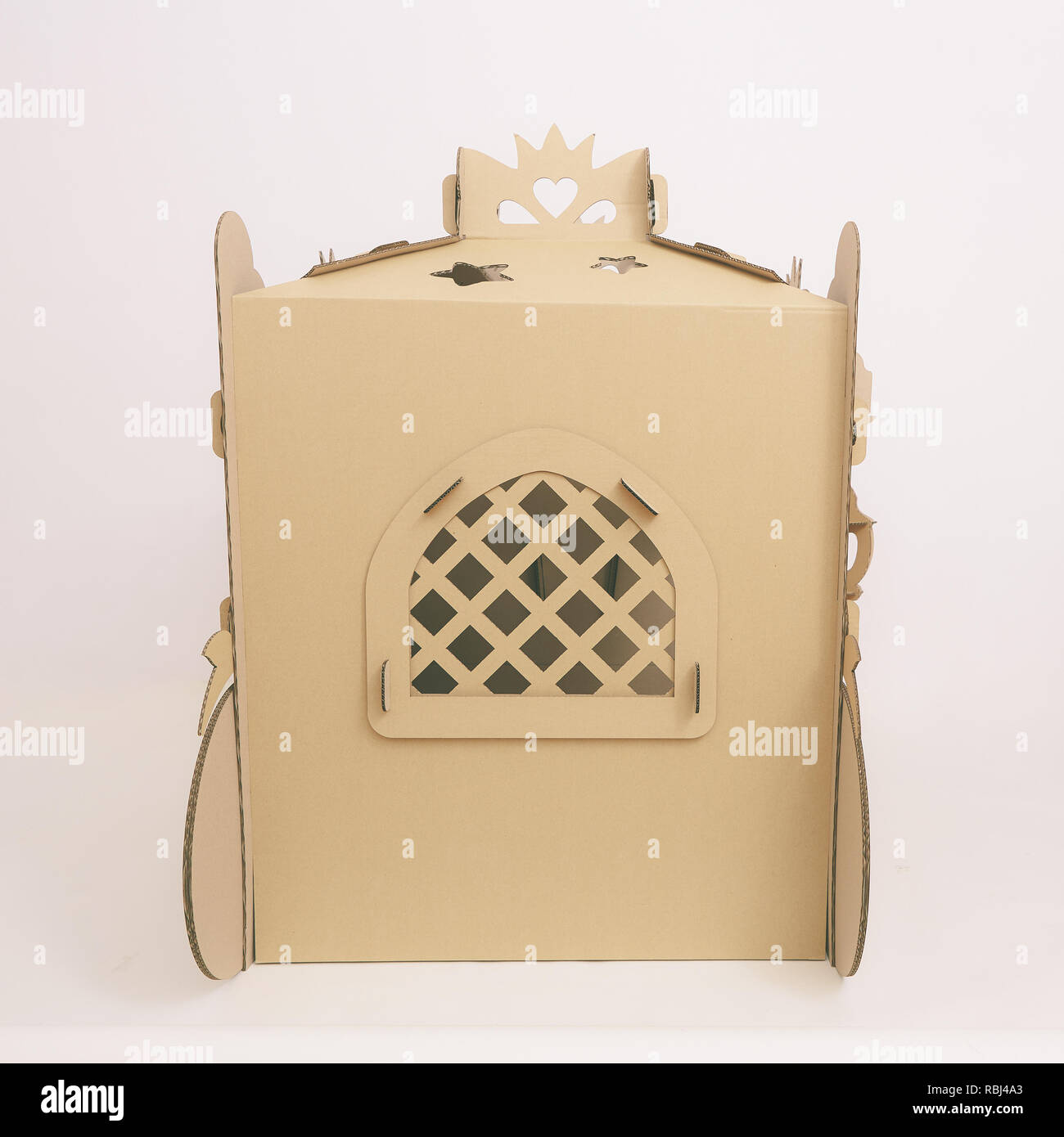 The fairy tale carriage from cardboad. Retro filter Stock Photo - Alamy