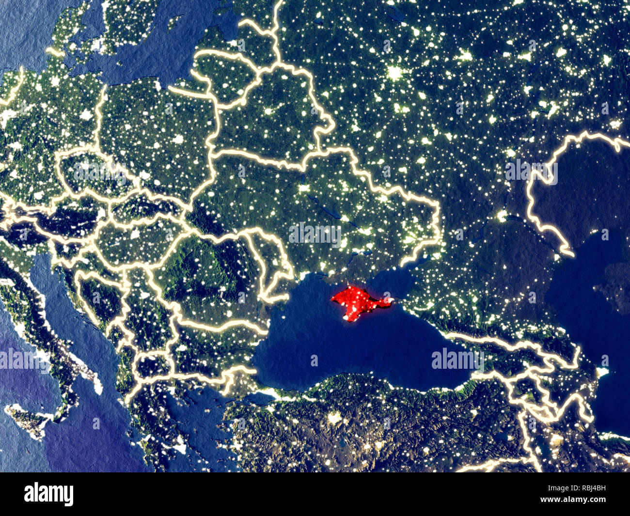 Crimea map satellite hi-res stock photography and images - Alamy