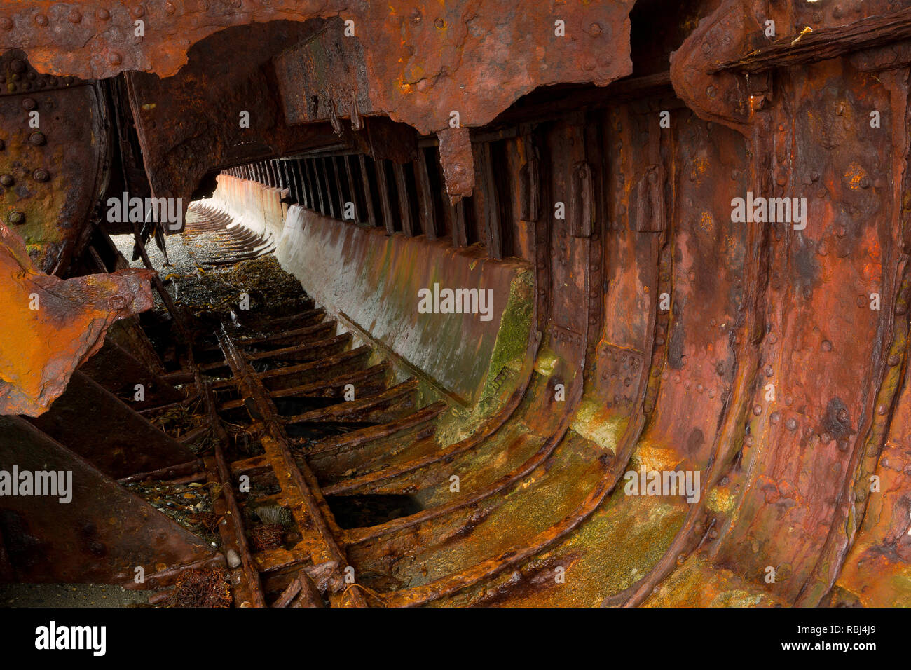 The rusty hull of a ship wreck in Chile, South America Stock Photo - Alamy