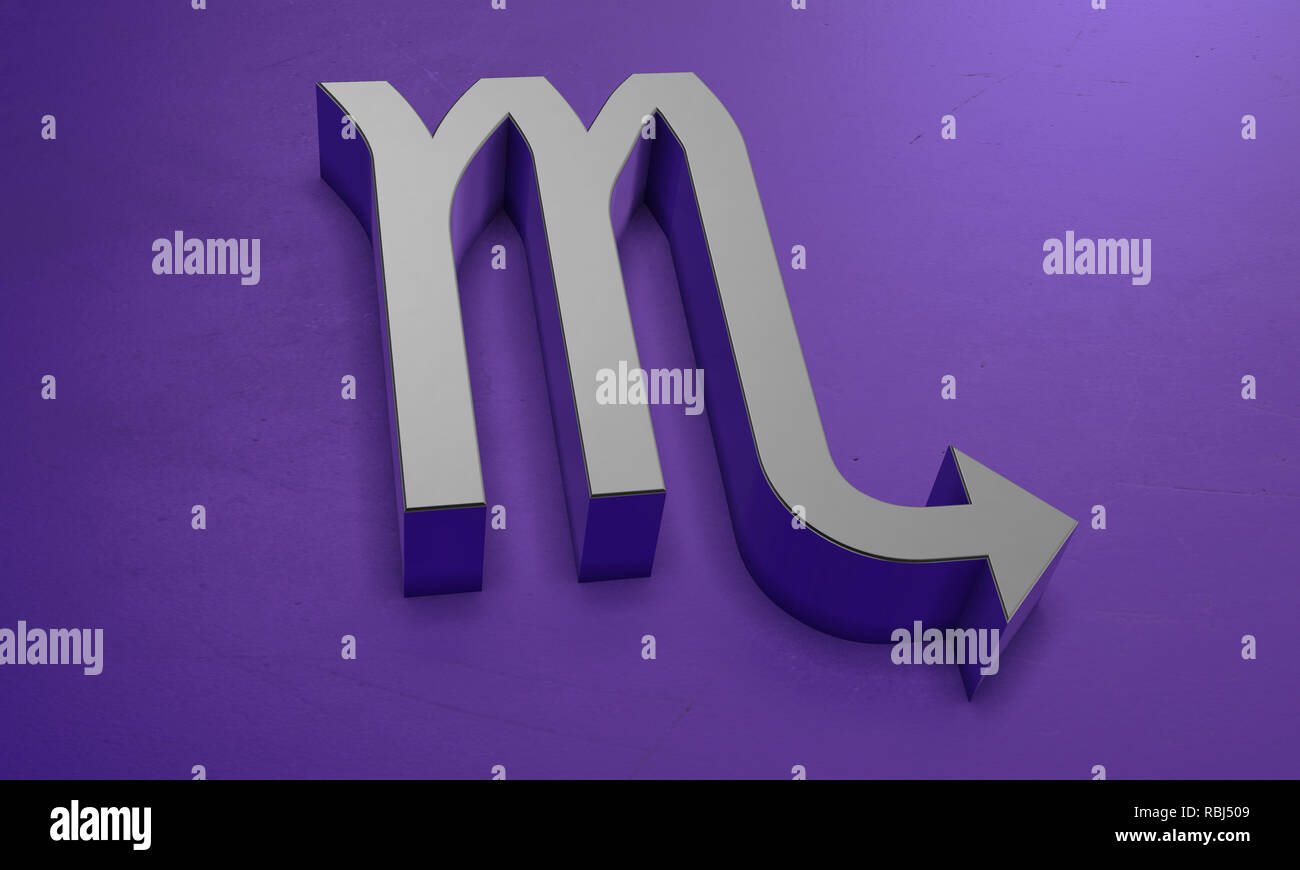 Scorpius Astrology Symbol in 3D Stock Photo - Alamy