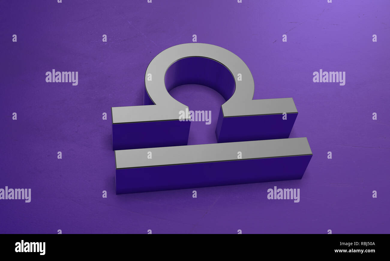 Libra Astrology Symbol in 3D Stock Photo - Alamy