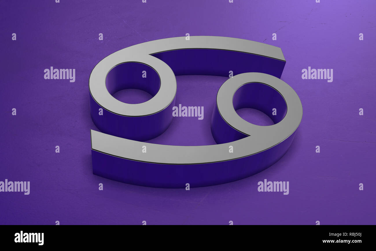 Cancer Astrology Symbol in 3D Stock Photo - Alamy