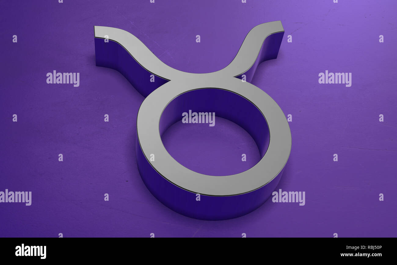 Taurus Astrology Symbol in 3D Stock Photo - Alamy
