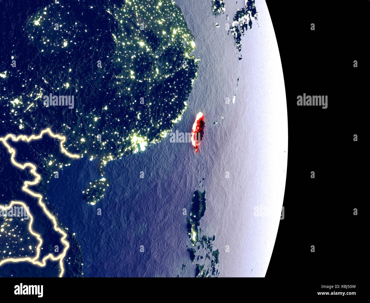 Taiwan satellite night view hi-res stock photography and images - Alamy