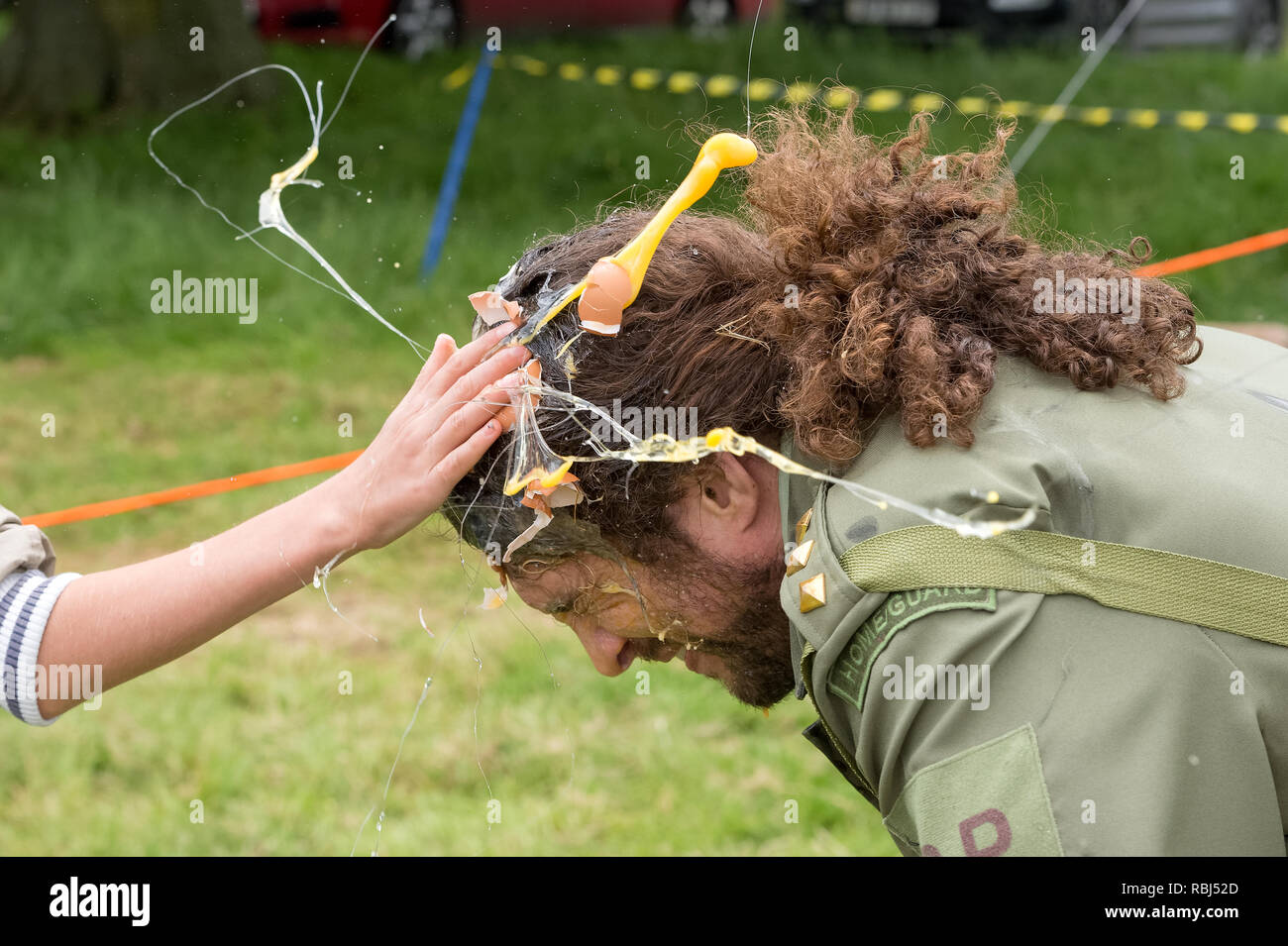 Joel Hicks Acting As Human Target At The World Egg Throwing ...