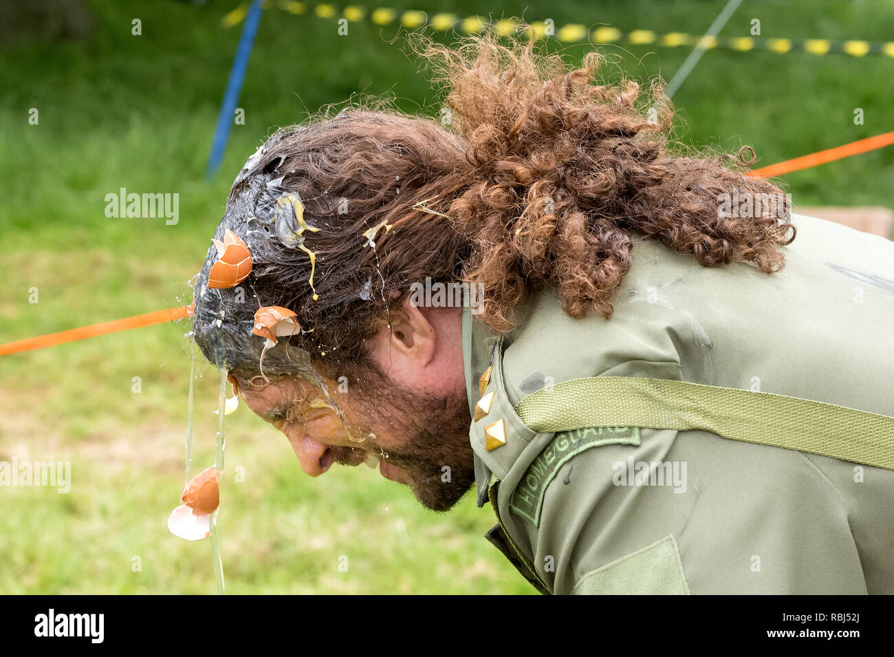 Joel Hicks Acting As Human Target At The World Egg Throwing ...