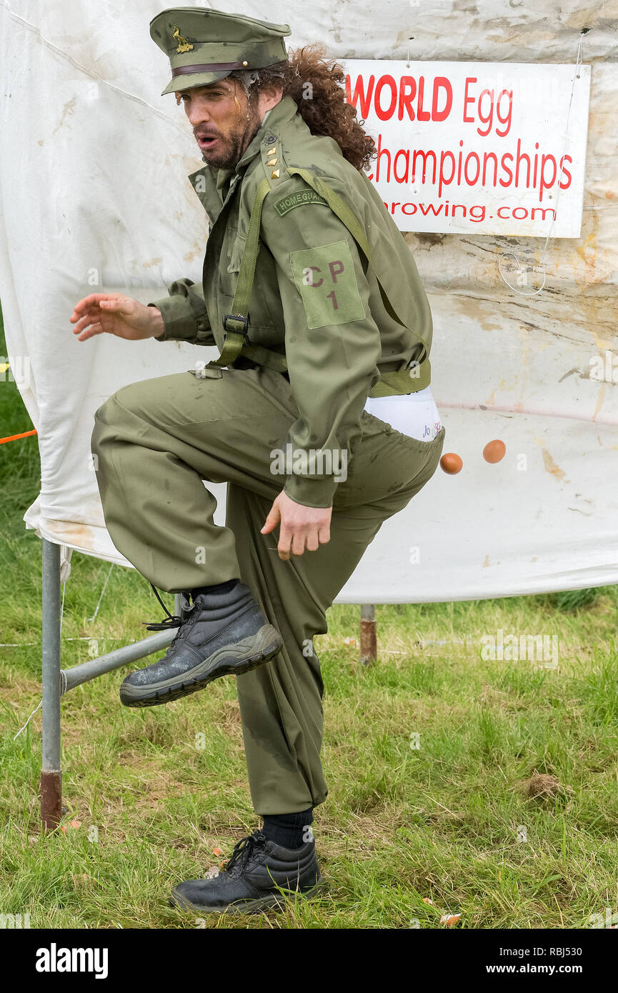 Joel Hicks Acting As Human Target At The World Egg Throwing ...