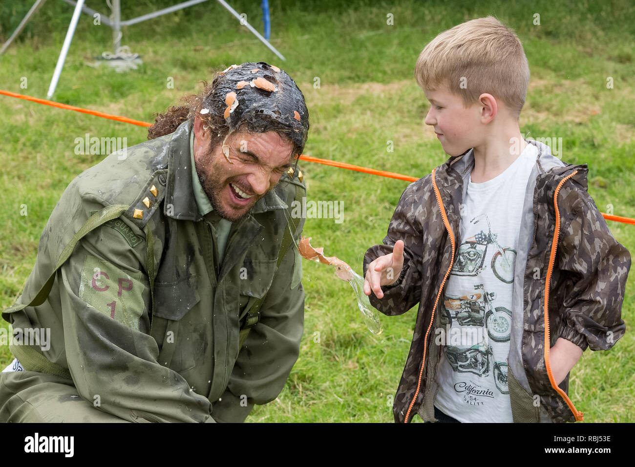 Joel Hicks Acting As Human Target At The World Egg Throwing ...
