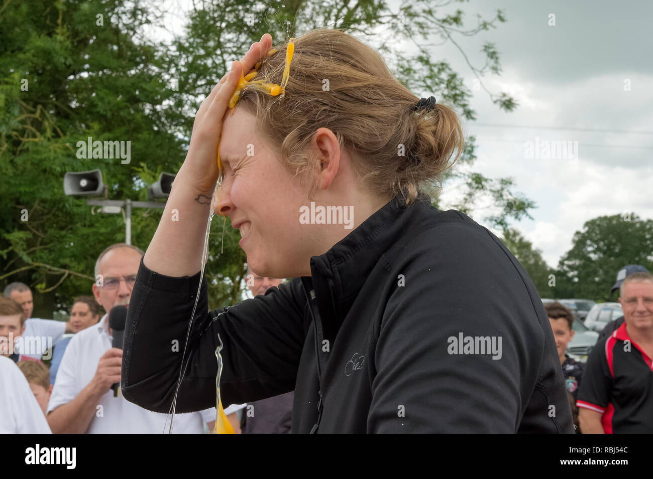 Participant Playing Russian Roulette With Eggs At The World Egg ...