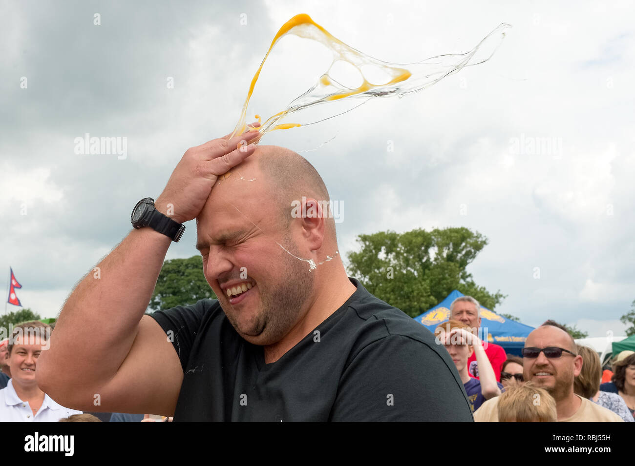 Participant Playing Russian Roulette With Eggs At The World Egg ...